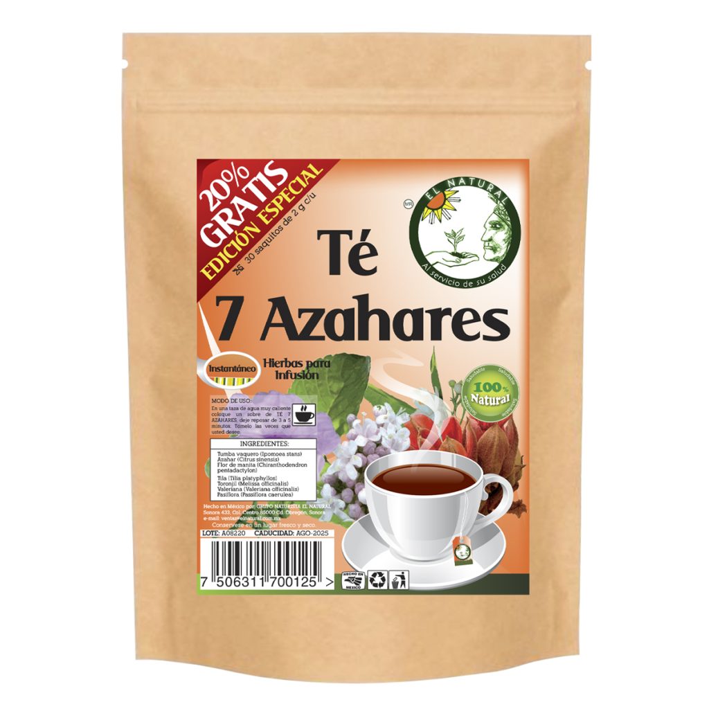 Té de 7 Azahares con 30 Sobrecitos El Natural - Tienda Online El Natural