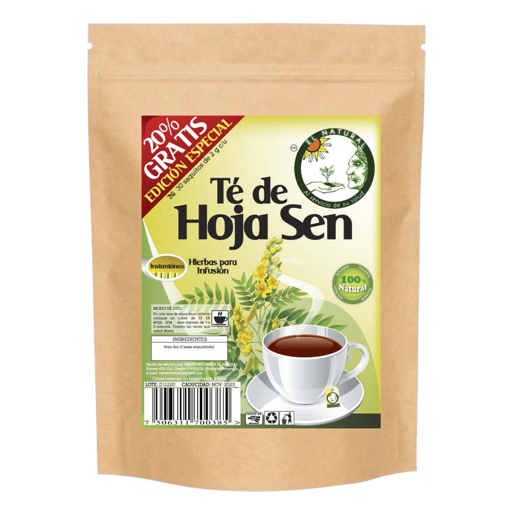 Té de Hoja Sen con 30 Sobrecitos El Natural - Tienda Online El Natural