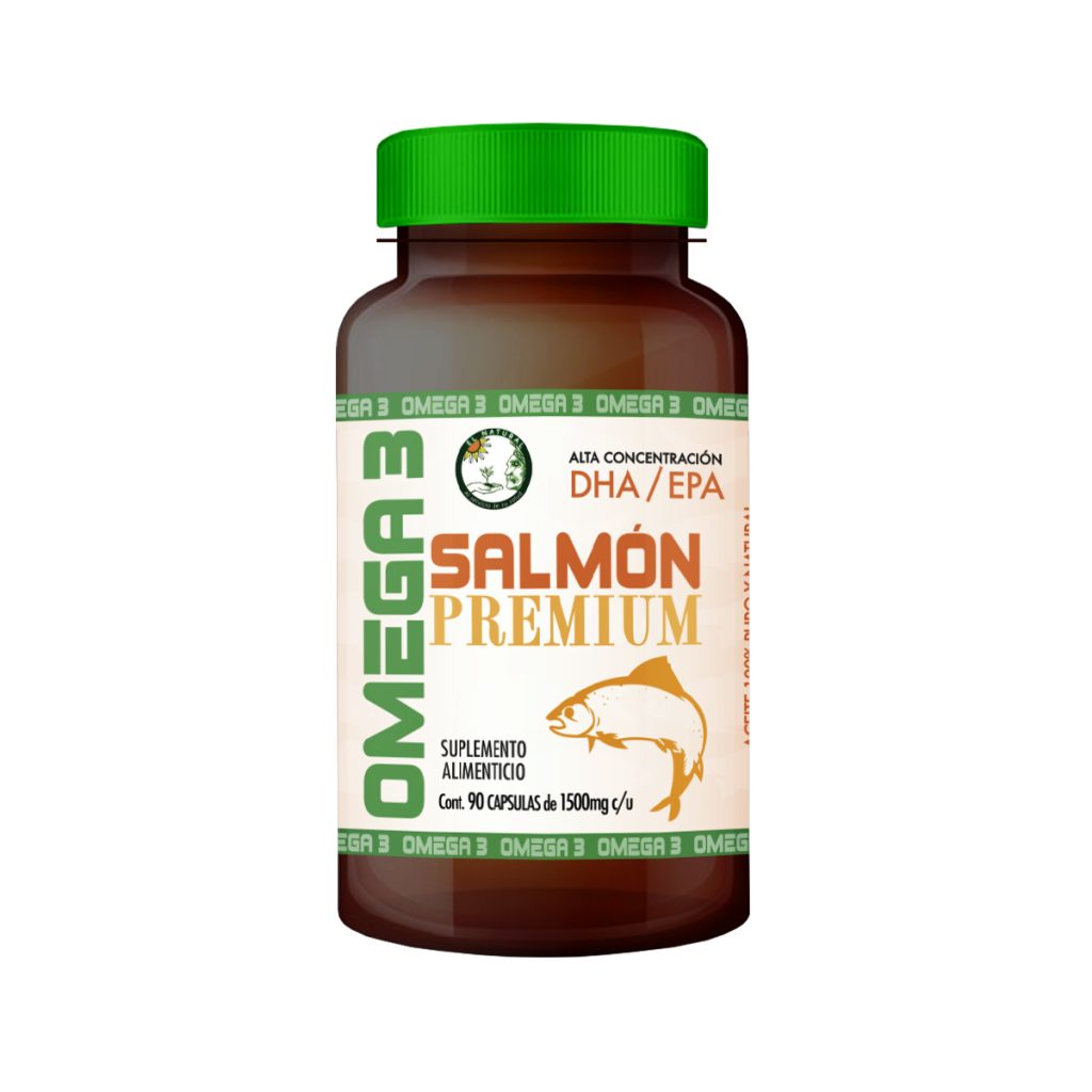 Omega 3 de Salmón Premium alta concentración DHA Y EPA El Natural ...