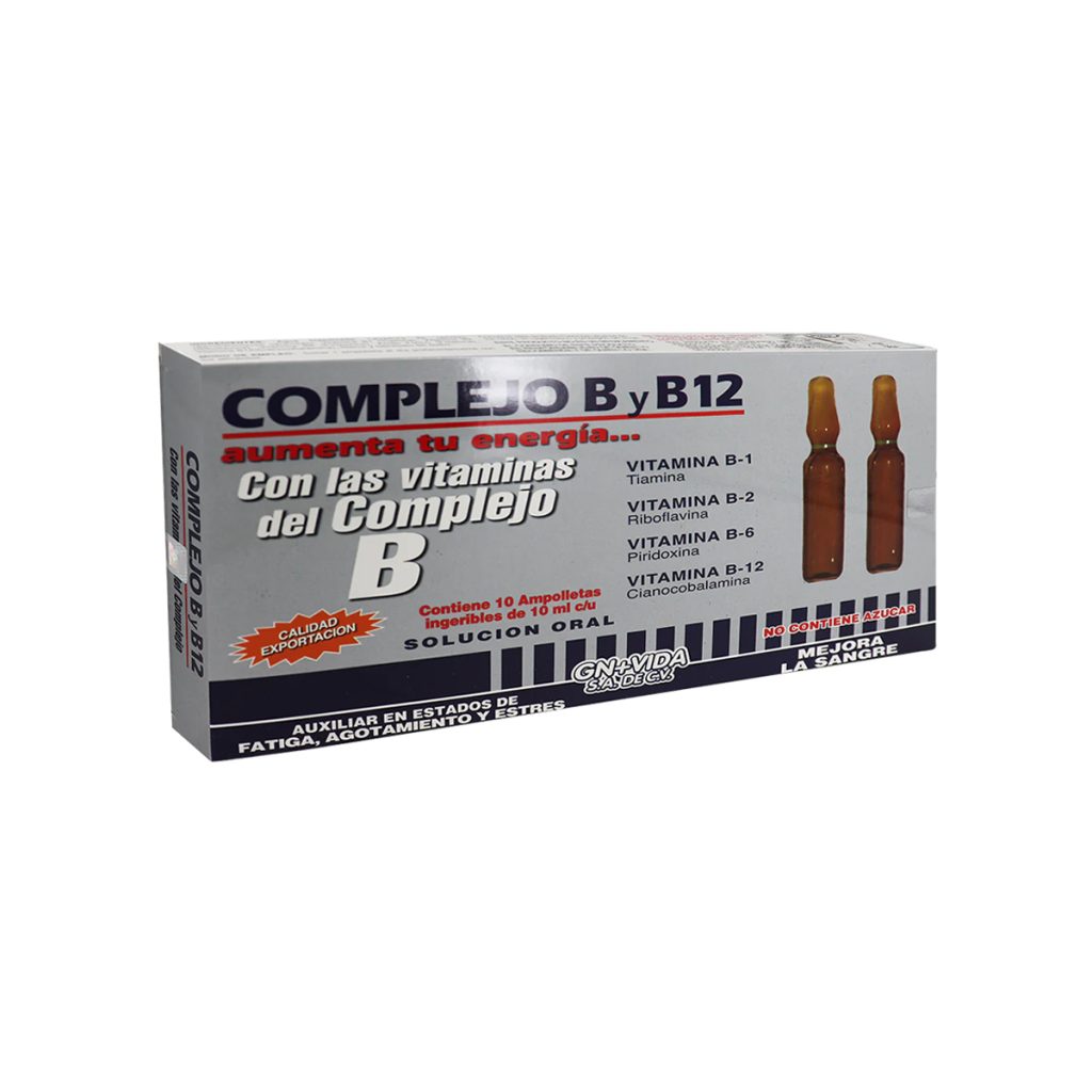Complejo B + B12 en Ampolletas con 10 AMP - Tienda Online El Natural