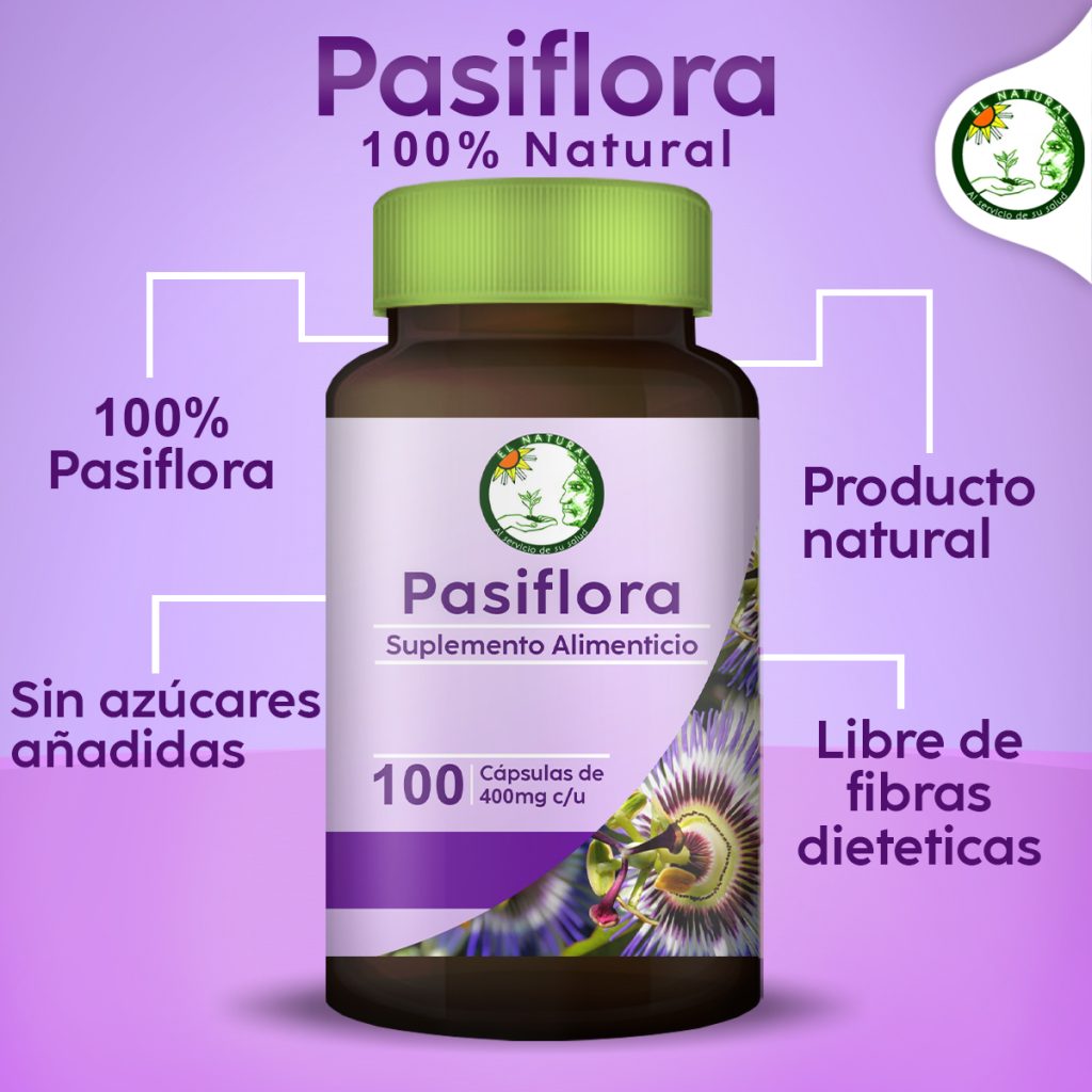 Pasiflora con 100 Cápsulas El Natural - Tienda Online El Natural